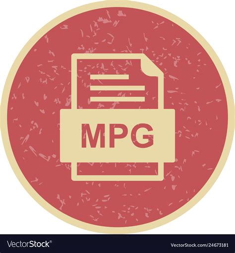 Mpg File Document Icon Royalty Free Vector Image