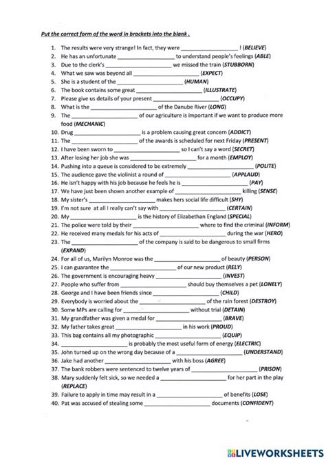 The Words In This Worksheet Are Very Difficult To Read But It Doesn T