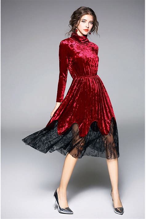 Pleated Velvet Dress Dress Album
