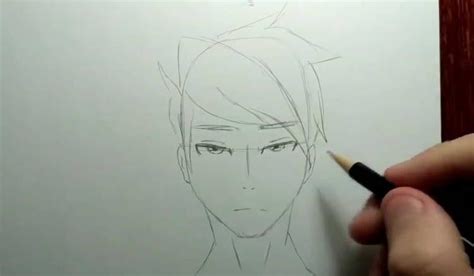 Как нарисовать аниме парня карандашом