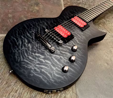 Esp Ltd Bb 600bariqmst Ben Burnley Trans Black Sunburst Satin Baritone
