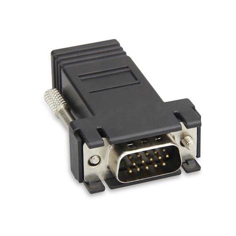 Extender Vga Rgb Hdb Male To Lan Cat5 Cat6 Rj45 Net Cable Female