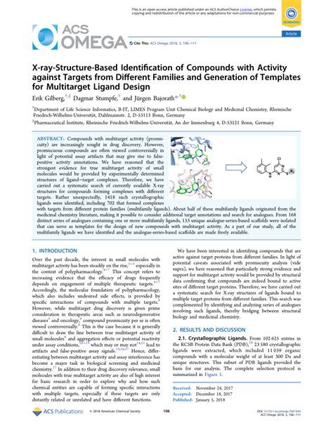 Pdf X Ray Structure Based Identification Of Compounds With Activity