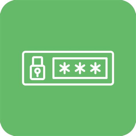 Password Field Line Round Corner Background Icons 14660975 Vector Art