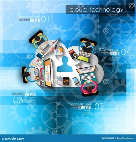 Infographic Teamwork And Brainstorming With Flat Style Stock Vector
