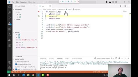6 Python Globallocal Değişken Kapsamı Youtube