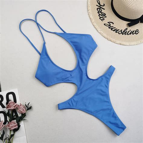 Shop Our New One Piece Thong Bikini Swimsuit In Solid Color