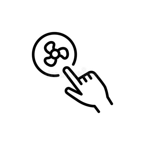 Air Conditioning Linear Style Icon Set Heating Ventilation And Cooling Systems For Indoor