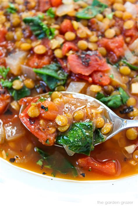 Smoky Tomato Lentil Soup Easy The Garden Grazer