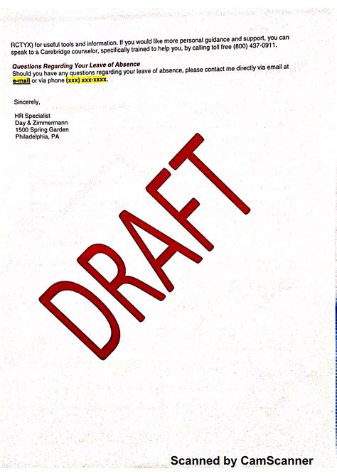 Fmla Process Letter Pdf