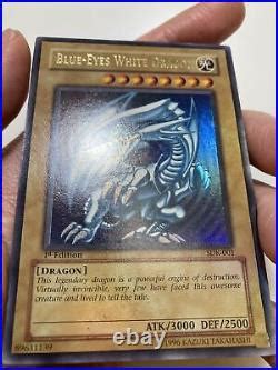 Yu Gi Oh Blue Eyes White Dragon SDK St Edition MINT Very Rare CLEAN Blue White Dragon