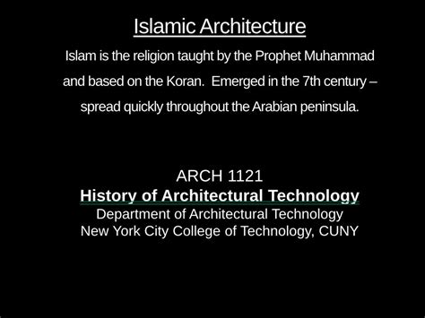 Pdf Islamic Architecture City Tech Openlab Architecture