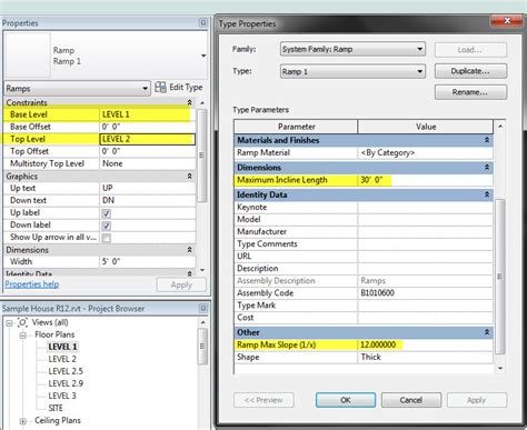 Ramp Max Slope 1 X BIM Arabia