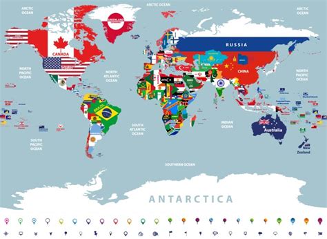 World Flags Collection Royalty Free Vector Vectorstock