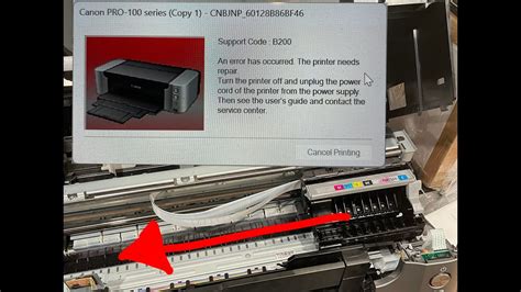 Canon Pro B Error Code How To Release Print Head Carriage Still No Resolution Of The