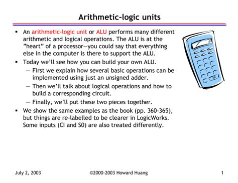 Arithmetic Logic Units