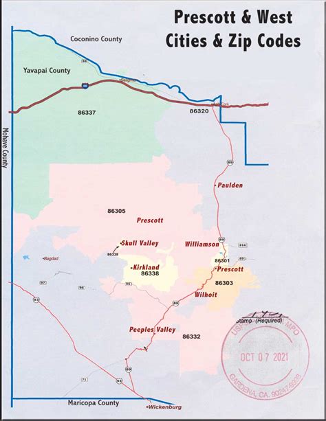 Zip Code Map Prescott Az Drucie Kimberley