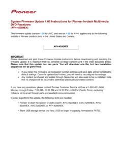 System Firmware Update 1 05 Instructions For Pioneer In System Firmware Update 1 05