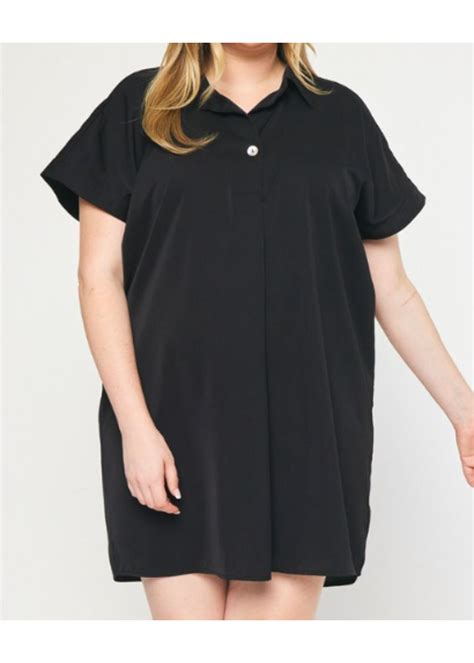 Sus51231 Collared Short Sleeve Mini Dress Blush Guam
