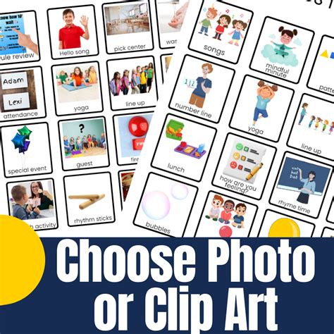 Circle Time Visual Schedule Traditional Or Flip Up Visual Schedule