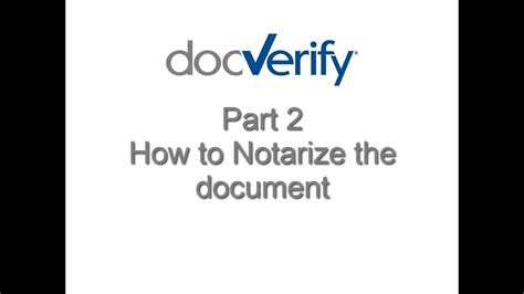 How To Notarize A Document Part 2 YouTube