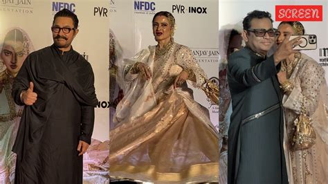 Umrao Jaan Screening Rekha Adorably Kisses Ar Rahman Dances With Anil Kapoor Aamir Khan Hema