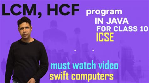 Hcflcm Program In Java Youtube