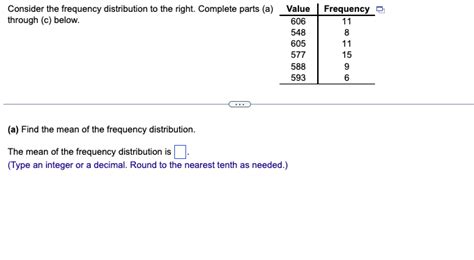 Solved Consider The Frequency Distribution To The Right Chegg