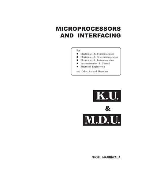 PDF Microprocessor And Interfacing