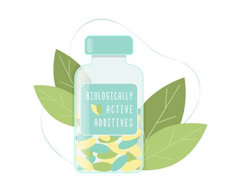 Biologically Active Additives Baa Dietary Supplements Bottle With Set