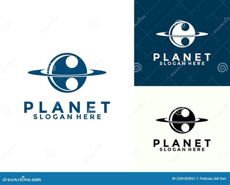 Creative Letter C With Planet Logo Design With Modern Concept Galaxy