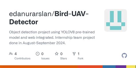 Github Edanurarslan Bird Uav Detector Object Detection Project Using Yolov8 Pre Trained Model
