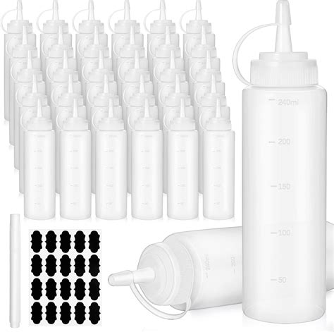 Pieces 8 Oz Condiment Squeeze Bottles Multipurpose Squirt Bottles