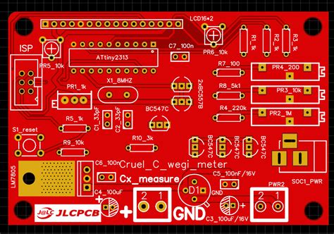 Cmeter Attiny2313 Easyeda Open Source Hardware Lab