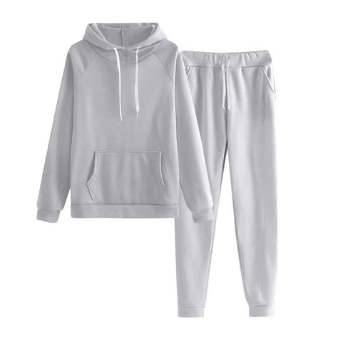 Bdporkas Sweatsuits Women 2 Piece Outfit Solid Hoodies Sweatsuits