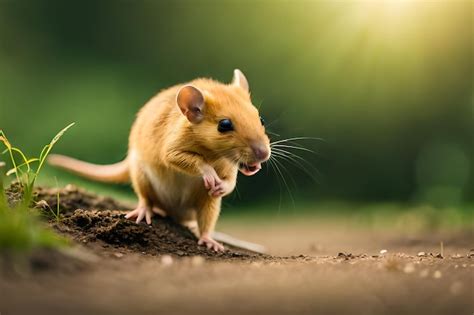 Premium Photo A Mouse In The Grass