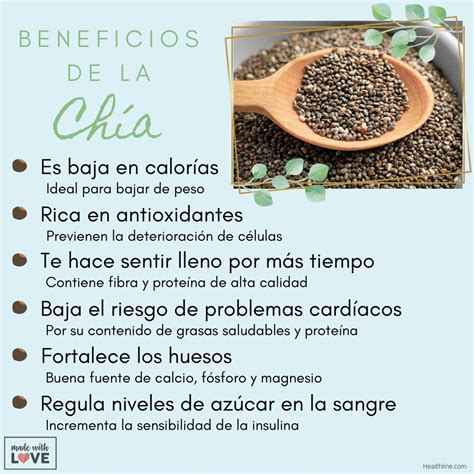 Beneficios de la Chía Made With Love