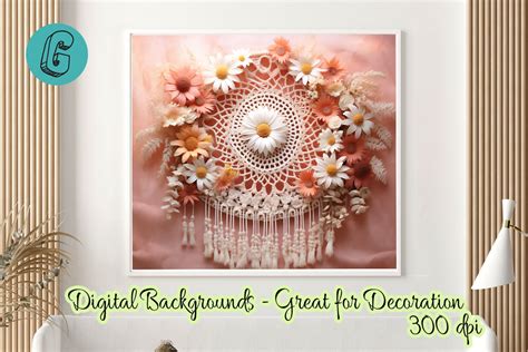Daisy 3d Macrame Background 25 Graphic By Glamour · Creative Fabrica