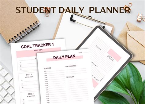 Student Planner Printable Student Planner Notebook Paper Student