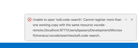 Search Editor Seems To Register The Same Working Copy Multiple Times