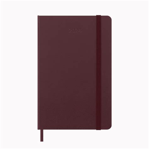 Moleskine Agenda Settimanale 2024 Rosso Borgogna Bonvini1909