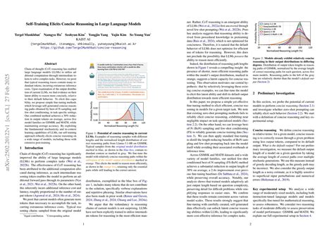 Self Training Elicits Concise Reasoning In Large Language Models
