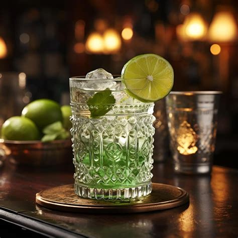 Ai Generated Illustration Of A Drink Set On A Bar Counter Surrounded By