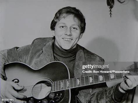 American Folk Singer Bob Lind Posed Backstage With An Acoustic Guitar