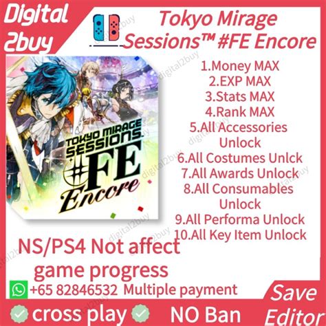 tokyo mirage sessions™ fe encore save editor tmsfee save modding tokyo