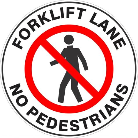Forklift Lane No Pedestrians Floor Marker Buy Now Discount Safety