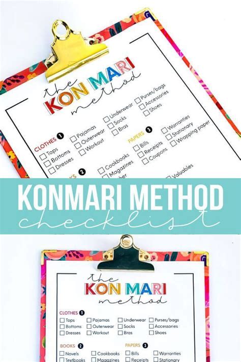 KonMari Method Checklist Konmari Method Konmari Konmari Checklist