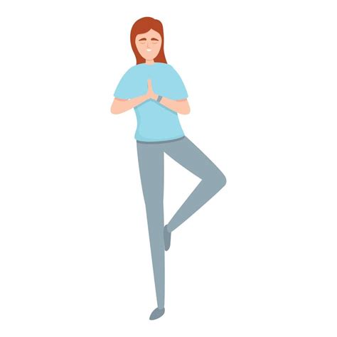 Icono De Rastreador De Yoga Estilo De Dibujos Animados 14331072 Vector