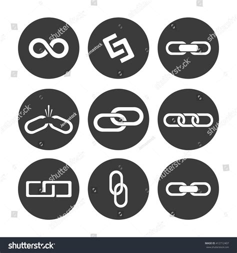 Link Symbol Design Flat Illustration Connection Stock Vector Royalty