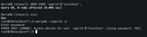 Mariadb 계정 생성삭제 및 권한 부여조회삭제